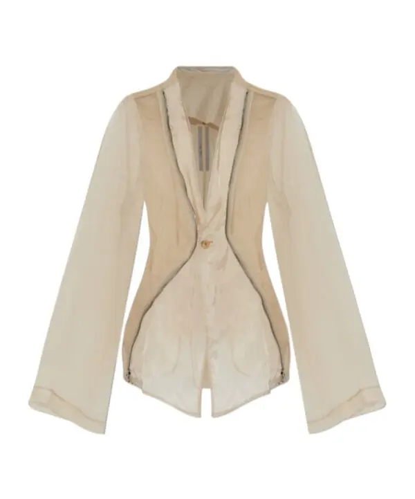 Rick Owens Stag Sheer Zip Jacket - Beige