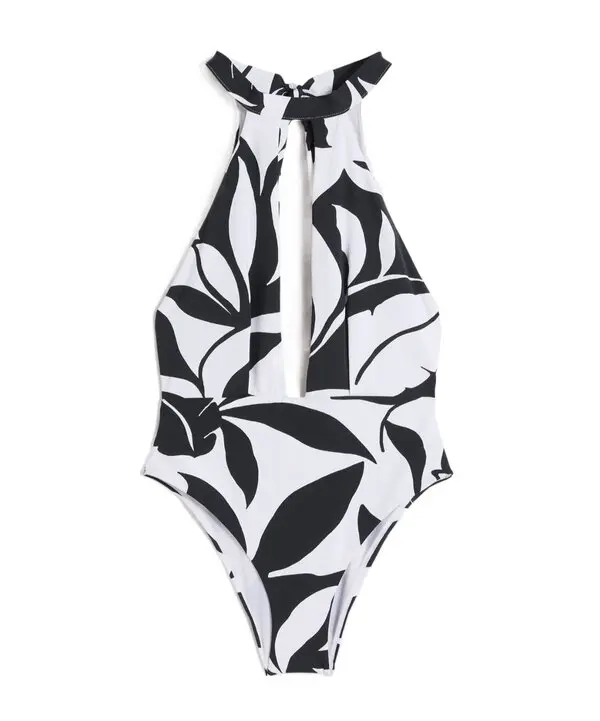 Max Mara Bchclava" One-piece Swimsuit With Keyhole Neckline - White
