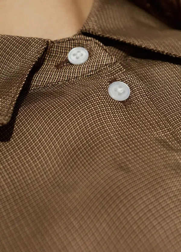 RÓHE Long-sleeved Collared Shirt With Curved Hem