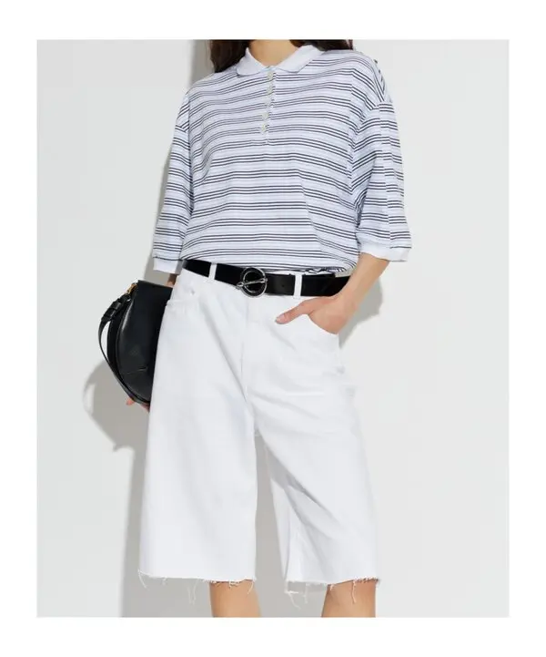 RÓHE Oversized Striped Polo T-shirt