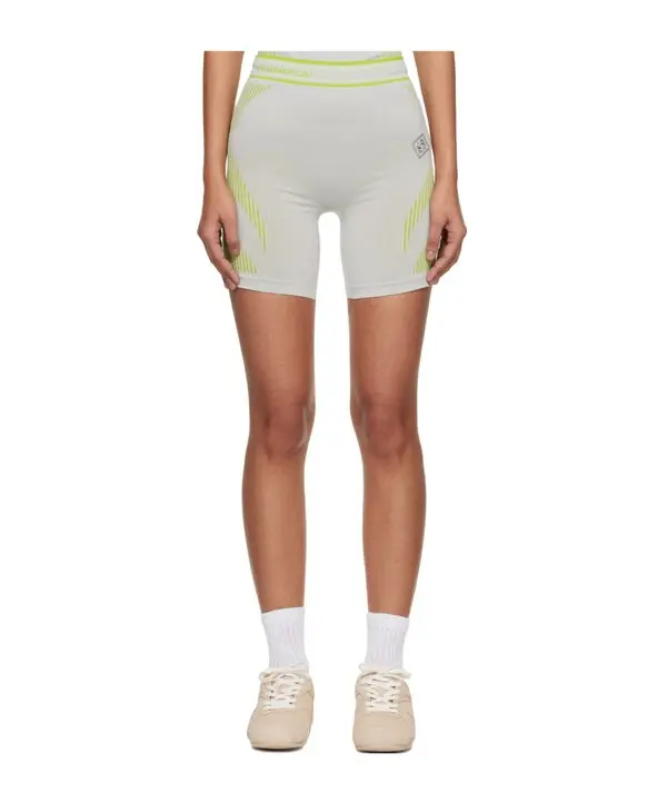 Casablanca Seamless Logo Detail Stretch Shorts - Gray-green