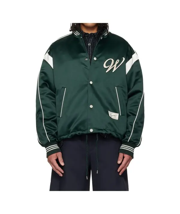 WOOYOUNGMI Logo Baseball Jacket - Green