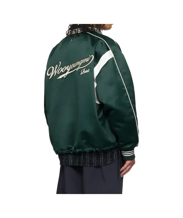 WOOYOUNGMI Logo Baseball Jacket - Green