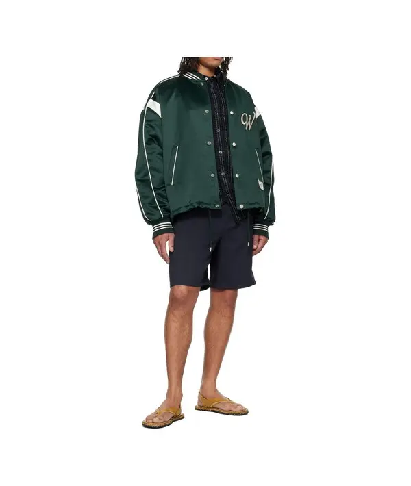 WOOYOUNGMI Logo Baseball Jacket - Green