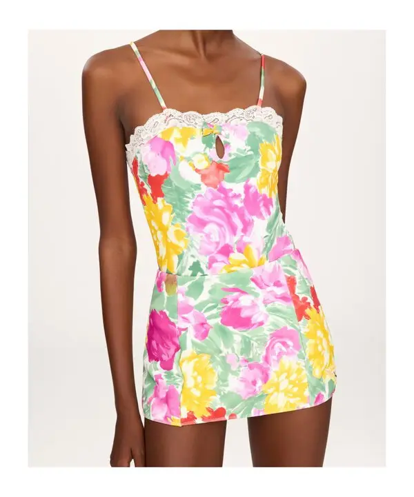 Chloé Floral Print Straight Hem Skirt