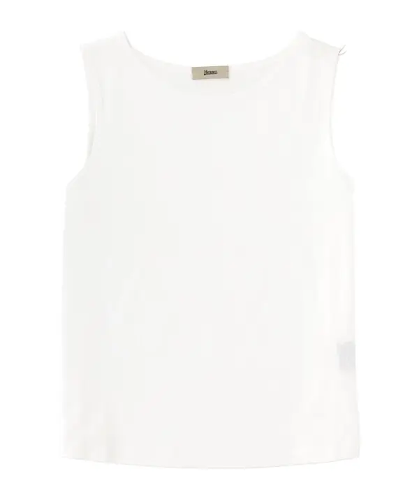 Herno Crewneck Sleeveless Top - White