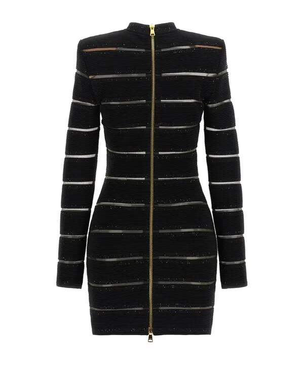 Balmain Shimmering Sequinned Mini Dress - No
