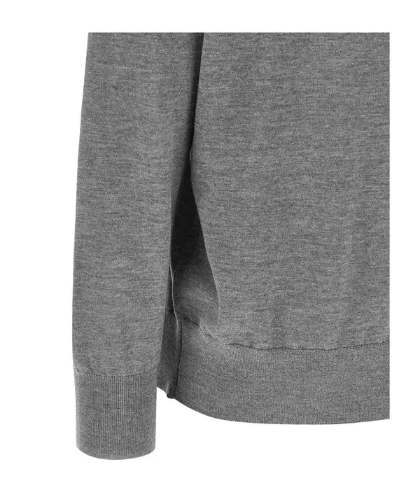 Dries Van Noten Embellished V-neck Sweater - Gray