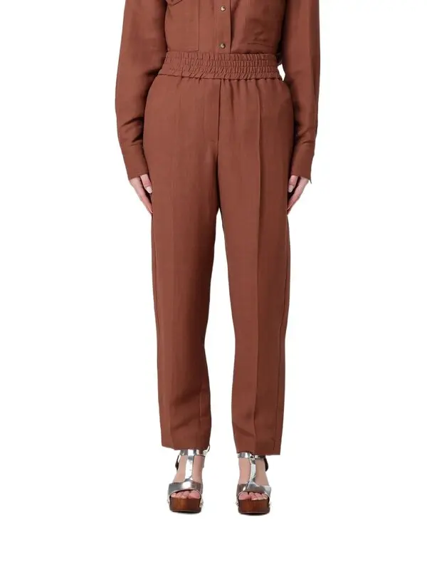 Brunello Cucinelli Elasticated Waistband Trousers With Pleated Details