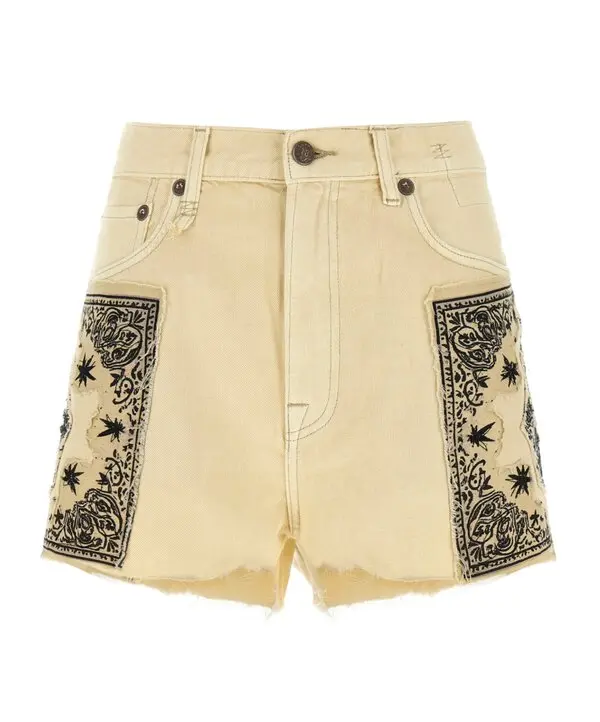 R13 Belt Loop Shorts - Nude