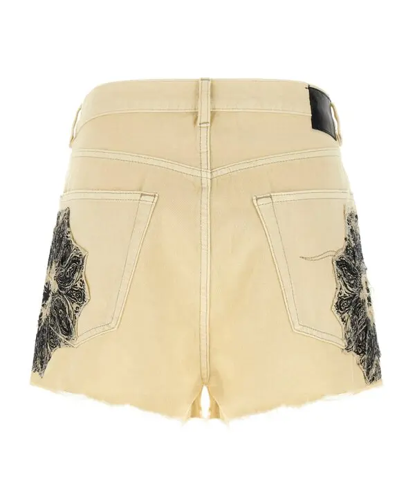 R13 Belt Loop Shorts With Bandana Patchwork
