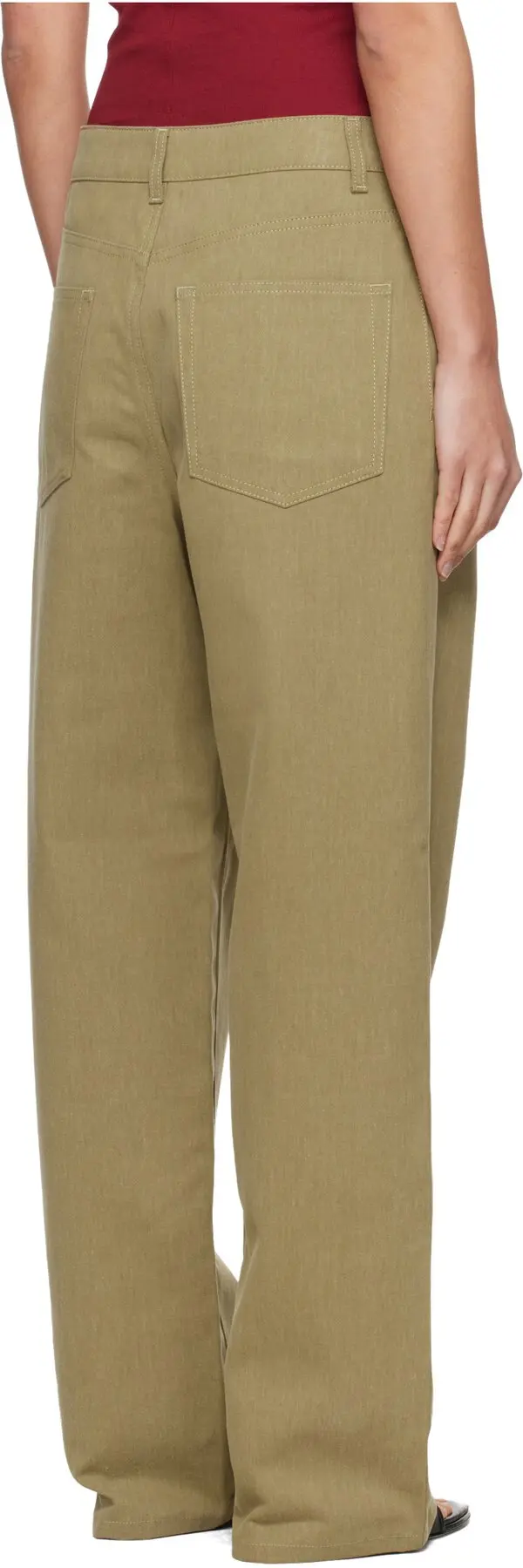 RÓHE Wide-leg Five-pocket Trousers - Green