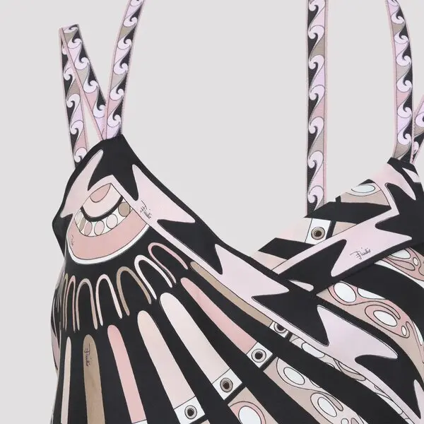 Emilio Pucci Printed Silk Asymmetric Top