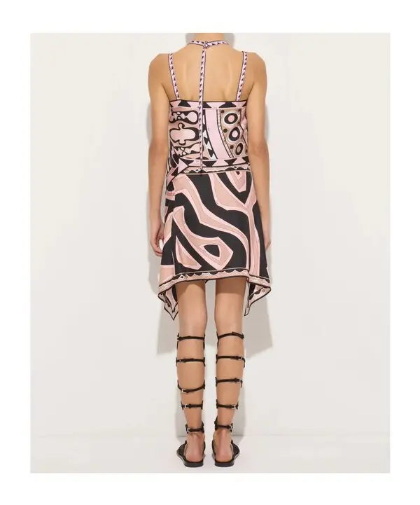 Emilio Pucci Printed Silk Asymmetric Top