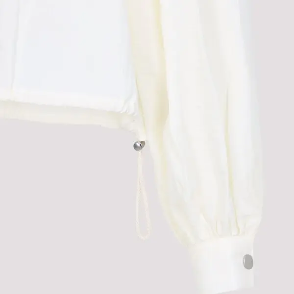 Co Gathered Cropped Top - White