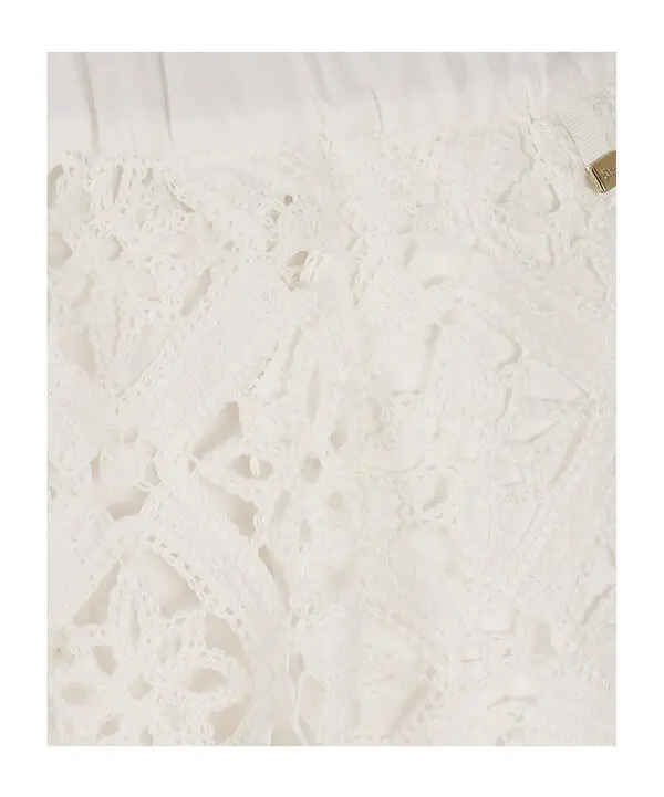 Herno Scalloped Crochet Shorts - White