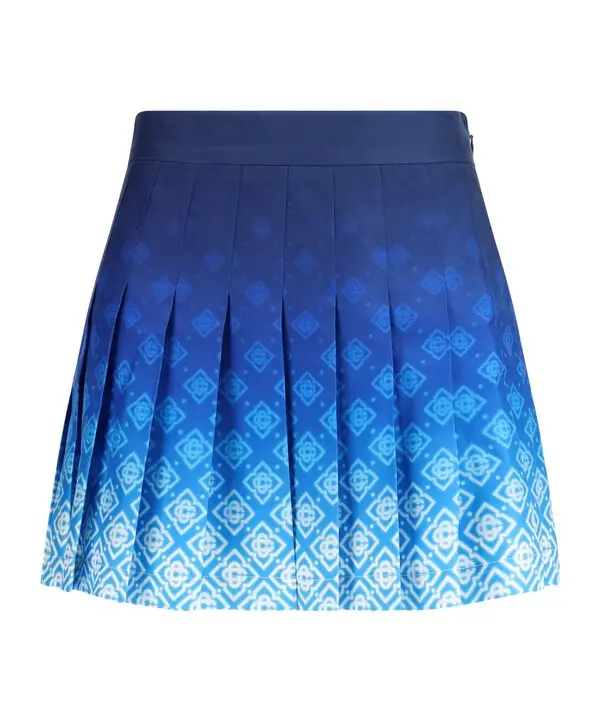 Casablanca Tie-dye Pleated Mini Skirt - Blue