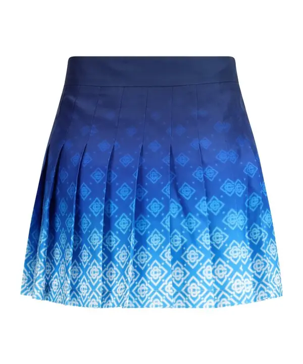 Casablanca Tie-dye Pleated Mini Skirt - Blue