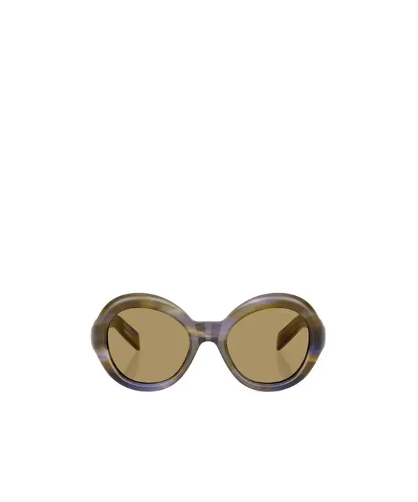 Prada Oversized Round Frame Sunglasses - Green