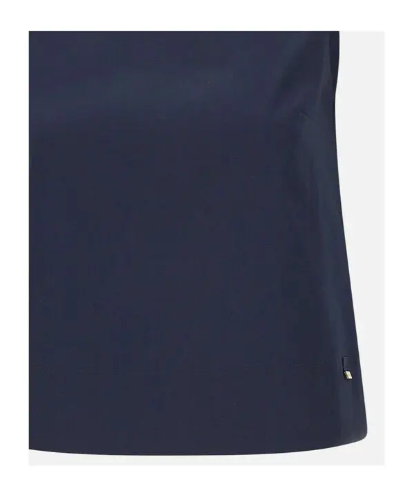 Herno Sleeveless Boat Neck Top With Bow Detail - Blue