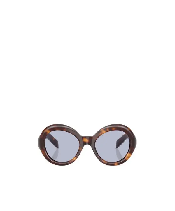 Prada Oversized Round Frame Sunglasses - Gray