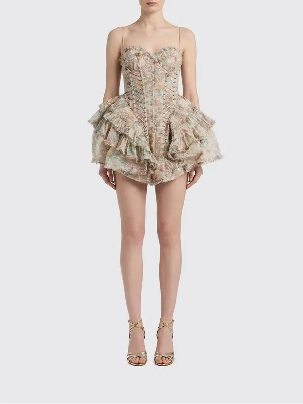 Zimmermann Rebellion Floral Corset Mini Dress