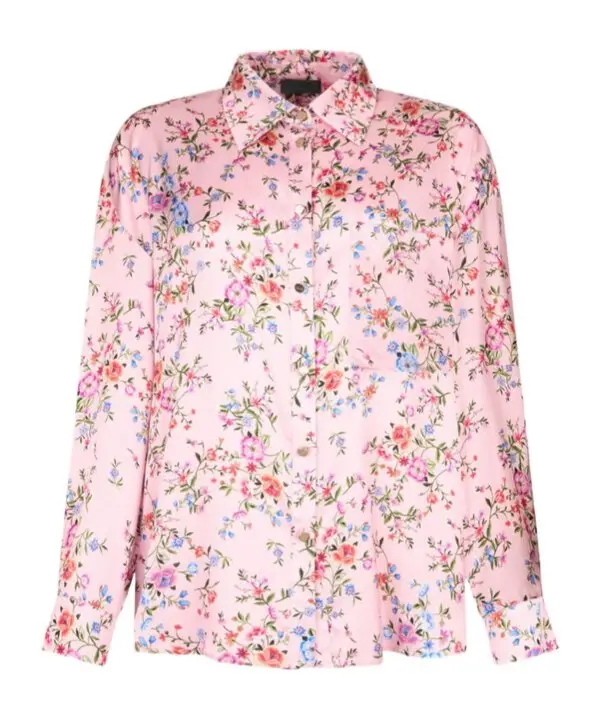 Liu Jo Floral Print Long Sleeve Shirt - Pink