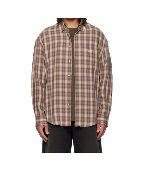 WOOYOUNGMI Plaid Long-sleeved Shirt