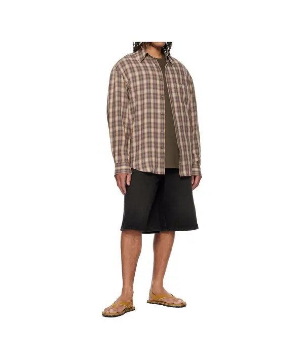 WOOYOUNGMI Plaid Long-sleeved Shirt