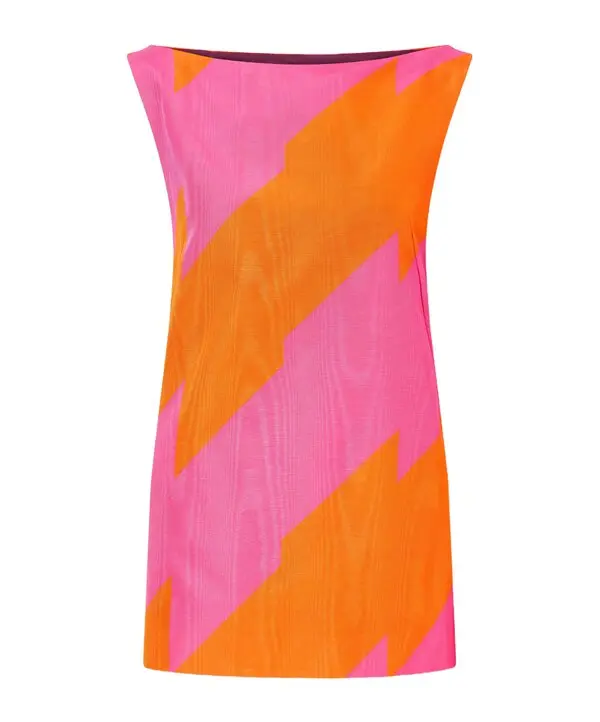 Dries Van Noten Striped Cotton-blend Duchesse-satin Mini Dress