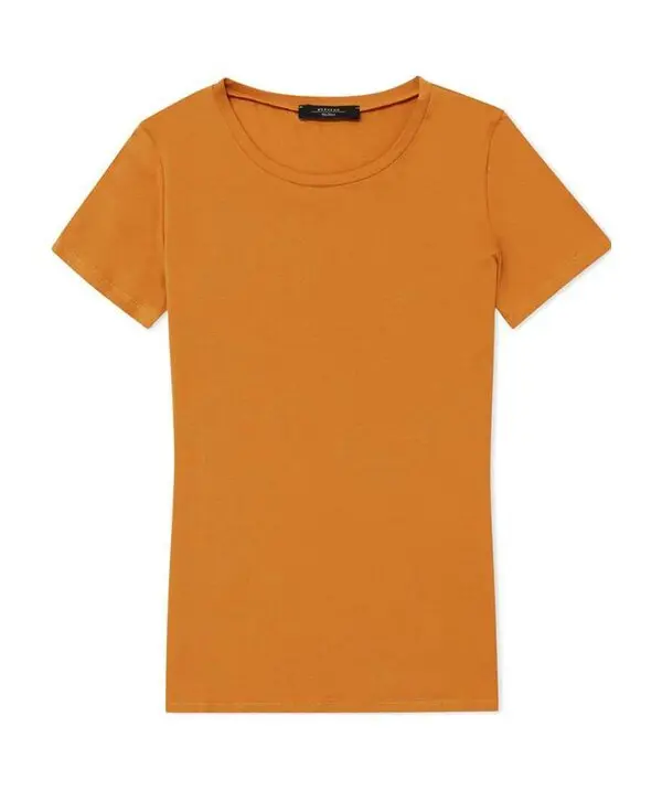 Max Mara Round Neck Short Sleeve T-shirt - Orange