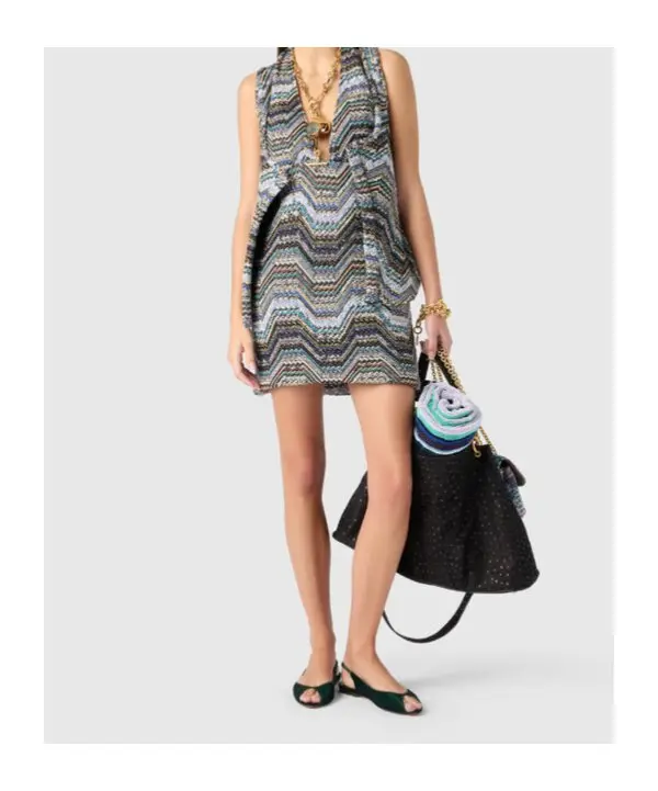 Missoni Sequin Zigzag Knit Mini Dress