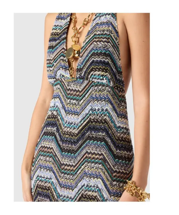 Missoni Sequin Zigzag Knit Mini Dress