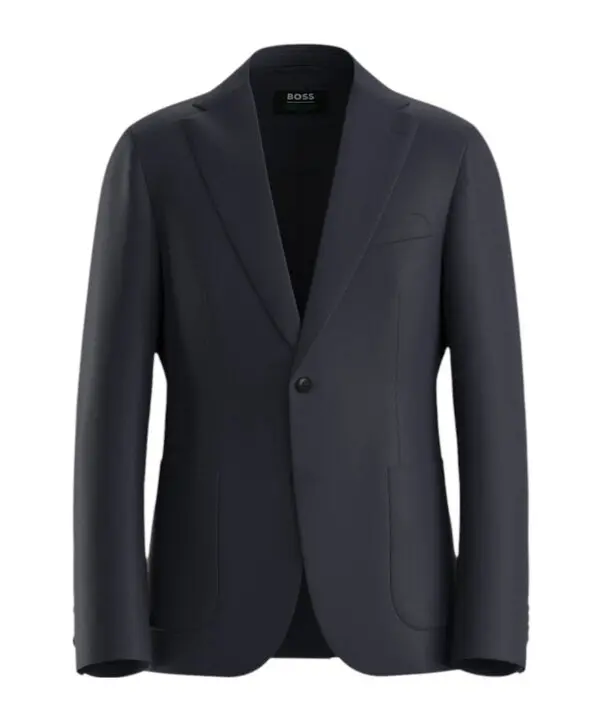 Hugo Boss Long-sleeved Suit Jacket With Classic Collar