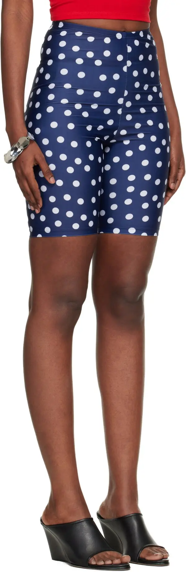 JEAN PAUL GAULTIER High Waisted Polka Dot Shorts