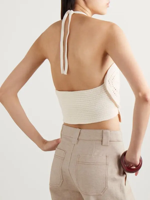 Cult Gaia Emelia Crocheted Halter Top