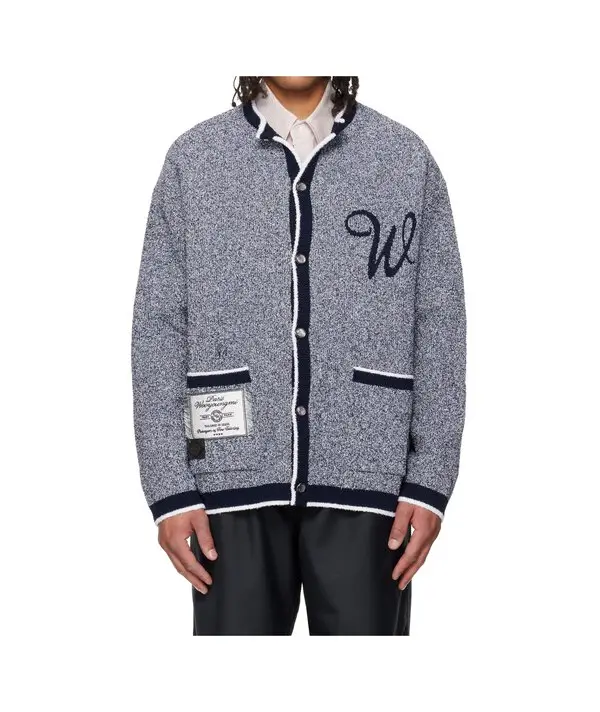 WOOYOUNGMI Contrast Trim Logo Cardigan
