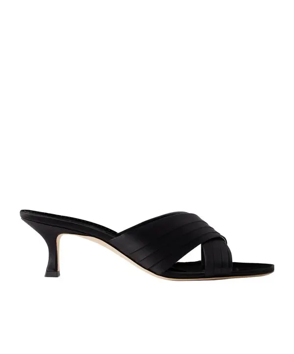 Manolo Blahnik Satin Mules