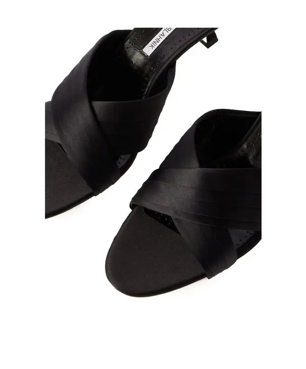 Manolo Blahnik Satin Mules