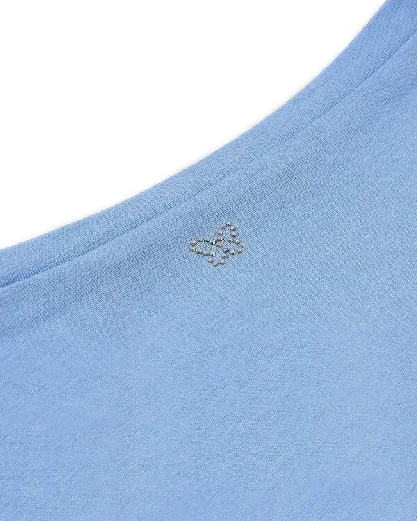 Max Mara Round Neck Short Sleeve T-shirt - Blue