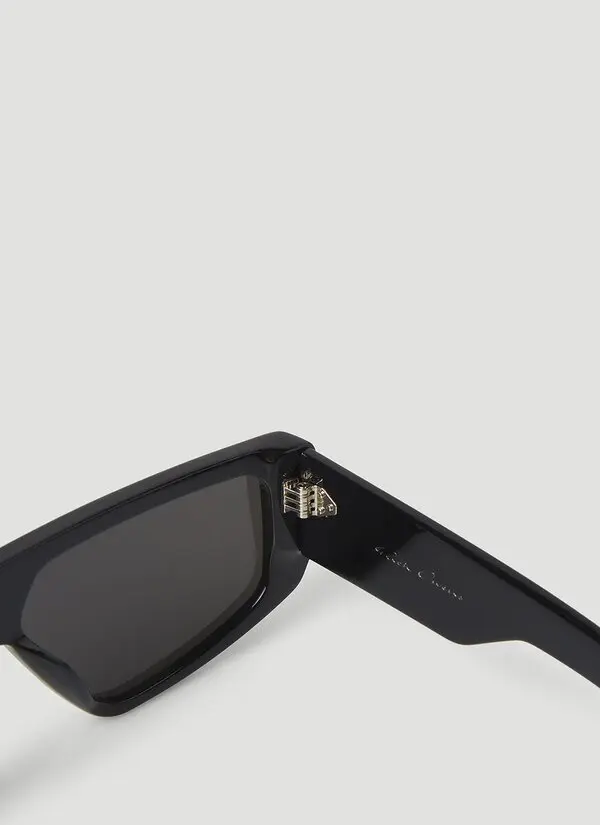 Rick Owens Performa Flat Top Sunglasses - Black