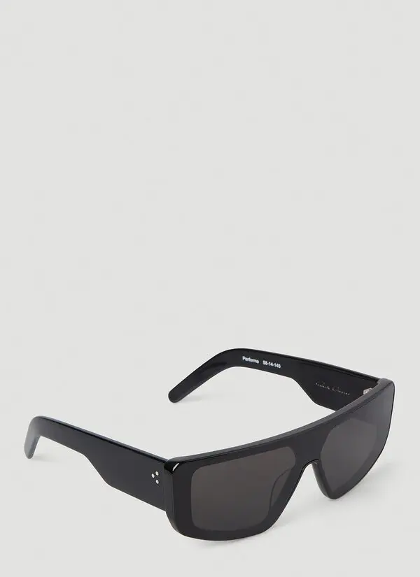 Rick Owens Performa Flat Top Sunglasses - Black