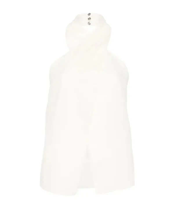 Patrizia Pepe Halter Neck Top With Pleated Details