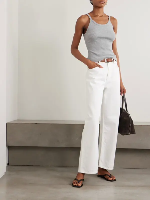 NILI LOTAN Loretta Ribbed Vest - Grey