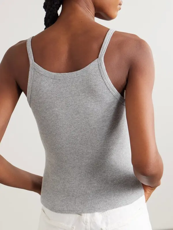 NILI LOTAN Loretta Ribbed Vest - Grey