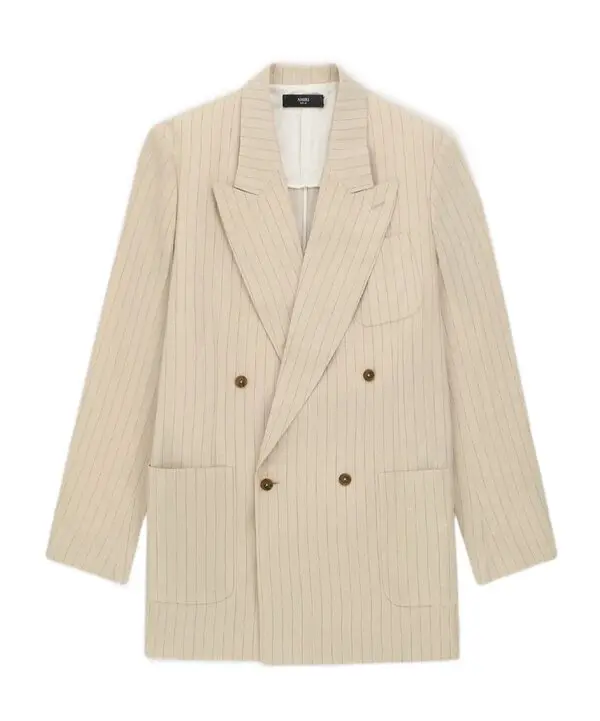 Amiri Striped Double Breasted Blazer
