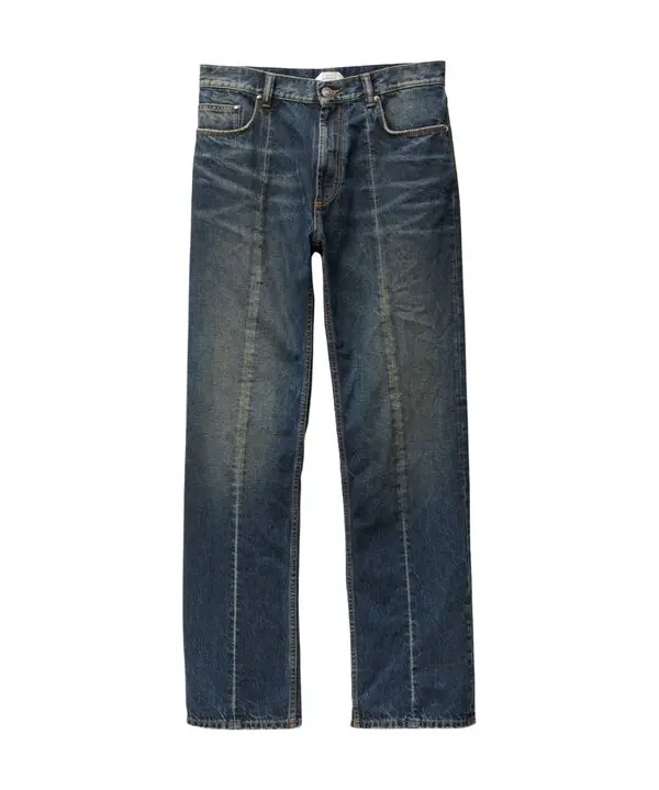 Versace Logo Patch Distressed Jeans - Black