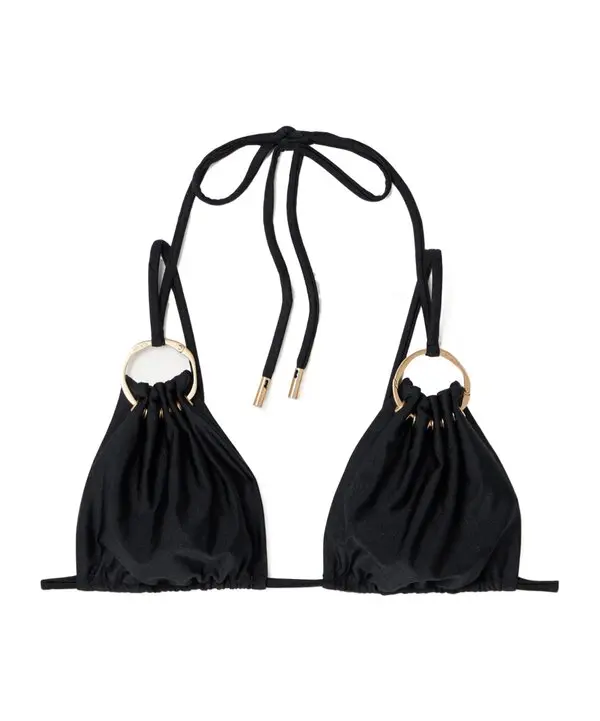 Cult Gaia Golda Embellished Bikini Top - Black