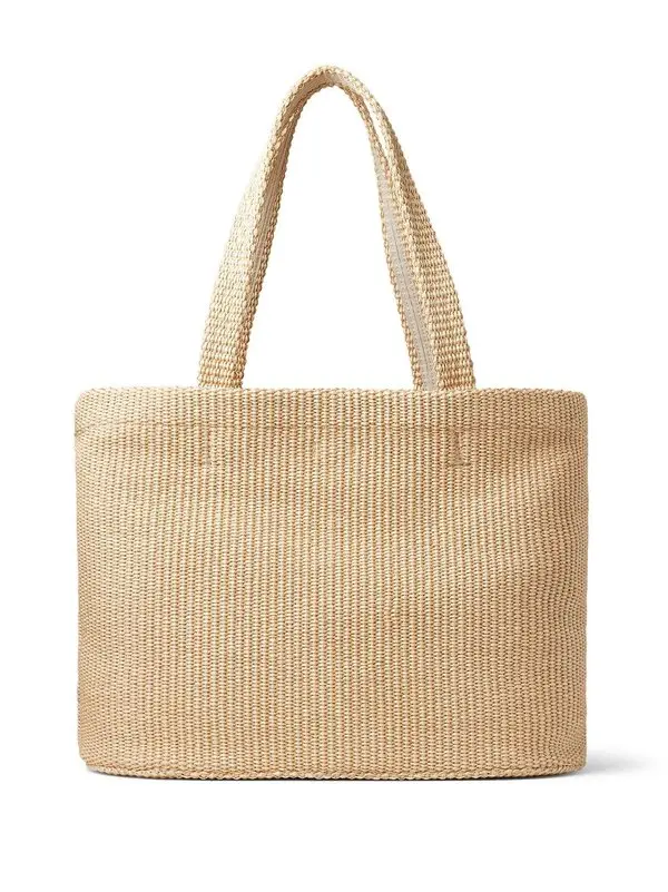 JIMMY CHOO Raffia Tote Bag - Nude