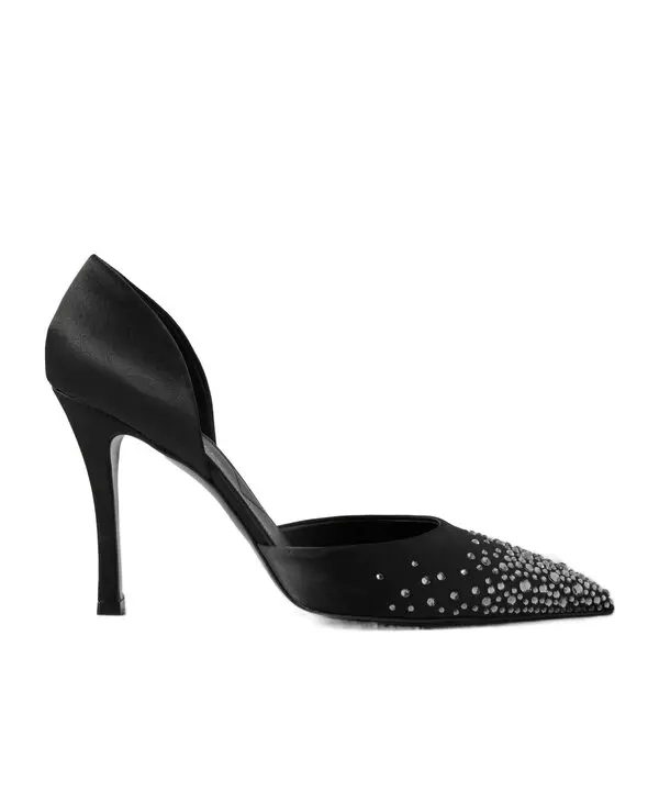 Stella McCartney Crystal-embellished Satin Pumps
